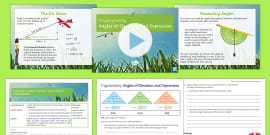 Trigonometry: Making Your Own Clinometer Worksheet - Twinkl
