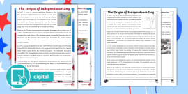 3rd-Grade Reading Comprehension Independence Day |Twinkl USA
