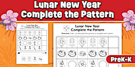 Lunar New Year Fact Wheel Worksheet