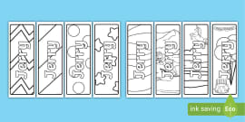 FREE! - Naomi Name Simple Colouring Bookmarks (teacher made)
