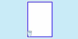 Simple Blank Mineral Water Page Border | Page Borders
