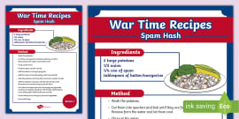 FREE! - Wartime Recipe Booklet - WW2 Resources for KS2