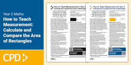 Calculate and Compare the Area of Rectangles Video CPD