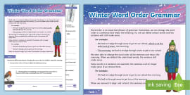 Winter Adverbs Activity Sheets (teacher made) - Twinkl