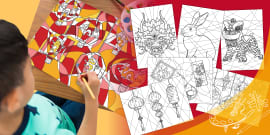 Year of the Tiger Colouring Booklet (teacher made) - Twinkl