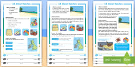 All about Beaches Differentiated Reading Comprehension Activity