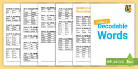 Level 3 / Phase 3 Word Booklet (teacher made) - Twinkl