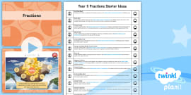 Year 5 Fractions Maths Maths Warm-Up PowerPoint - Twinkl