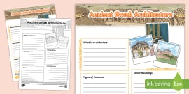 Ancient Greek Temple Labelling Activity and Fact File - KS2