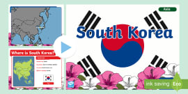 South Korea Word Search, South Korea, Asia (teacher made)