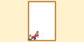 FREE! - Simple Blank Girl Drawing Page Border | Page Borders |Twinkl