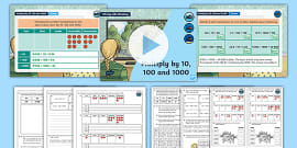 👉 Multiply and Divide by 10, 100, 1000 Word Problem Cards