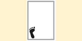 FREE! - Simple Blank Footprints Page Border (Teacher-Made)