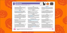 EYFS Ages 2-3 Topic Planning Web: Halloween | Twinkl