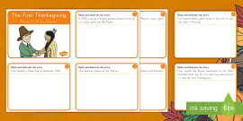 Pilgrims and Wampanoag Peoples Reading Sheets and Venn Diagram Activity