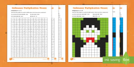 Halloween Math: Place Value Code Breaking Activity Sheets