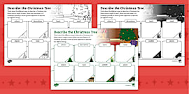 Find the Christmas Tree Adjectives Worksheet