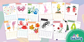 2024 Handprint Calendar Craft (teacher made) - Twinkl