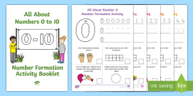 Number Formation (0-20) Workbook (teacher made)