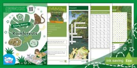 Animals in the Amazon Rainforest Cut and Paste Activity