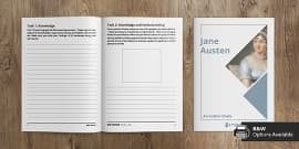 Jane Austen Fact File Template (teacher made) - Twinkl
