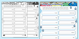 Animals: Alliteration Worksheet (teacher made) - Twinkl