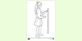 Measuring Cylinder Colouring Sheet