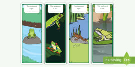 FREE! - Amphibian-Themed Bookmarks to Colour | Twinkl | KS1