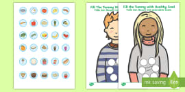 Healthy Food Cut And Paste Worksheet (teacher made) - Twinkl