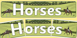 Printable Hobby Horses for Children | Twinkl Party Activity