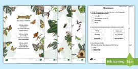 'The Tyger' Poetry Reading Comprehension Activity - English