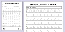 All About Number 5 Number Formation Worksheet