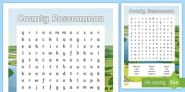 County Roscommon Crest Colouring Page (Hecho por educadores)