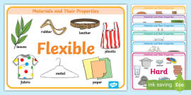 FREE! - Materials Word Cards (teacher made) - Twinkl
