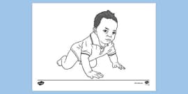 FREE! - Baby Crawling Colouring Sheet - Colouring Sheets