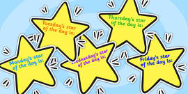 School Goals Editable Stars (teacher made)