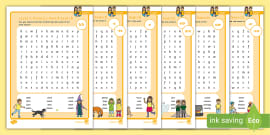 Level 5 Decodable Word Search Pack Weeks 1-10 (teacher made)