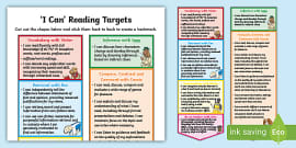 Year 1 'I Can' Reading Goal Bookmarks | Primary Resources