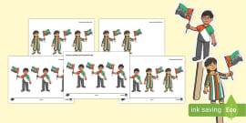 Emirati Family Stick Puppets (teacher made) - Twinkl