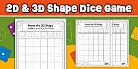 2D Shape Roll and Trace Game