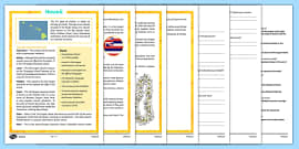 Hawaii Fact File Activity Mat (teacher made) - Twinkl