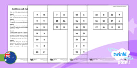 Multiplayer Bus Addition and Subtraction Activity to Ten - add