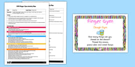 Finger Gym Pattern Card (teacher made) - Twinkl