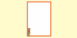 Simple Blank Teddy Bear Page Border | Page Borders | Twinkl