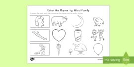Color the Rhyme -ap Word Family Activity (teacher made)