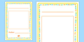 Create Your Own Book Cover Activity Sheet (teacher made)
