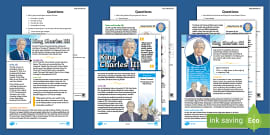 FREE! - Transition in Monarchy - NewsRoom Reading Comprehension Pack (ages