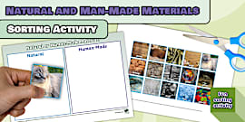 Natural or Man-Made Materials | Sorting Activity