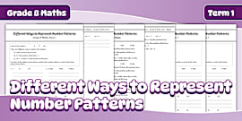 Flow Diagrams for Grade 8 Term 1 Maths Activity Sheet
