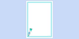 FREE! - Simple Blank Tooth Page Border | Page Borders | Twinkl